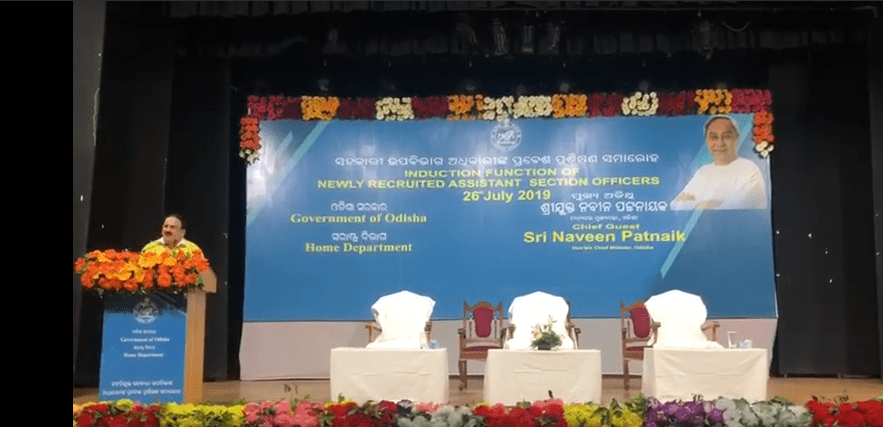 Dr Partha Sarathi Mishra addressing Induction function of newly recruited assistant section ...